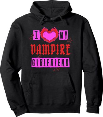 Trendy Apparel Valentines Day I Heart My Vampire Girlfriend Pullover Hoodie