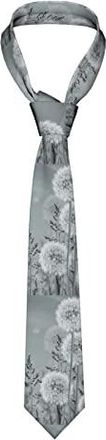 Generic Cravate Fleur De Pissenlit Grise Confortable Necktie &Eacute;l&eacute;gant Cravate Pour Hommes Pour F&ecirc;te &Eacute;v&eacute;nements Travail