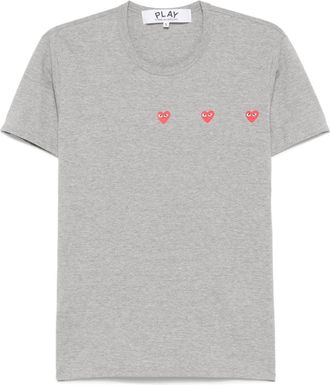Comme Des Garçons T-Shirt mit Herz-Print - Grau
