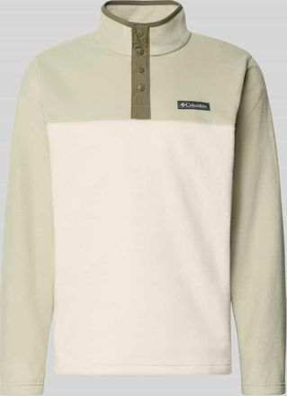 Columbia Fleecepullover mit Stehkragen und Label-Detail