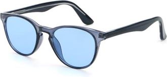 Generic Lunettes De Soleil Rondes UV400 For Hommes Et Femmes, Id&eacute;ales For Les Photos De Vacances, De F&ecirc;tes Et De S&eacute;ances Photo En Ext&eacute;rieur.(Blue)