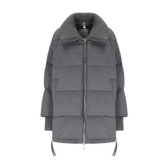 Duno Graue Woll Satin Daunenjacke - - Jackets - Damen - Grau - M