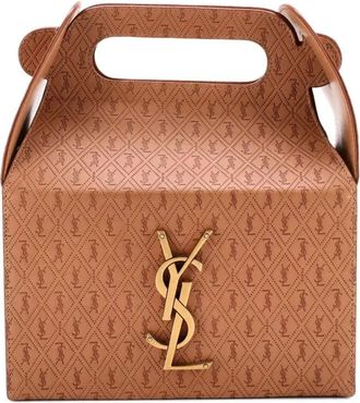 Saint Laurent Take-Away Box Bag Monogram All Over Leather satchel - Tons neutres