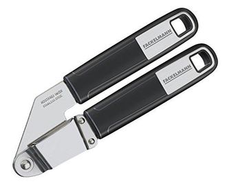 Fackelmann Fackelmann Knoblauchpresse 18 cm SENSE, Küchenhelfer mit Funktionsteil aus rostfreiem Edelstahl, Knoblauchschneider mit rutschfestem Soft-Touch-Griff 