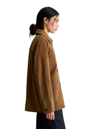 Marc O'Polo Denim Lederjacke aus hochwertigem Rinderspaltleder