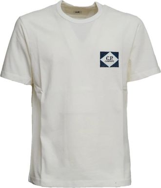 C.P. Company C.p. Company, Homme, Tops, Blanc, Taille: M T-Chemises