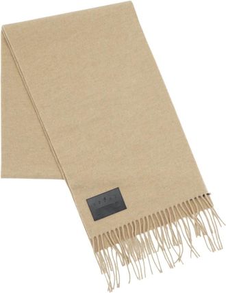 Hogan Femme, Accessoires, Brun, Taille: ONE Size Fringed Scarf