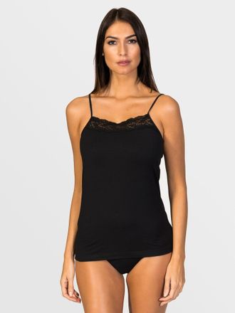 ZD Zero Defects Unterhemd Afrodita Lace straight neck Soy fiber