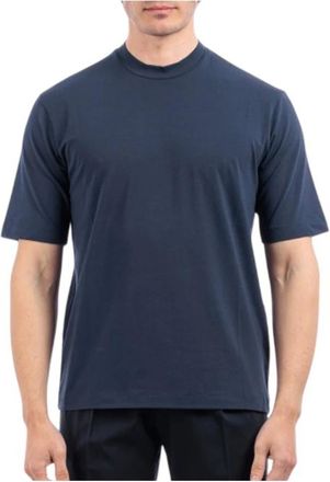 Daniele Fiesoli Homme, Tops, Bleu, Taille: 2XL T-shirt essentiel &agrave; manches courtes