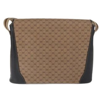 Gucci Sac bandouli&egrave;re Pre-owned Micro Gg Supreme Web Sherry Line - Femme - Pre-owned - Beige - Taille: ONE Size