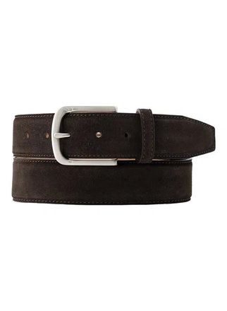 Lindenmann Herren G&uuml;rtel braun Veloursleder