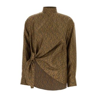 Ferragamo Bedruckte Seidenbluse - - Blouses & Shirts - Damen - Mehrfarbig - XS