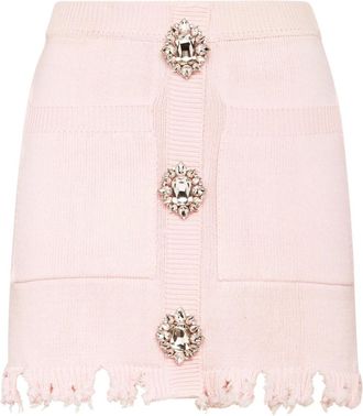 Philipp Plein Femme, Jupes, Rose, Taille: 42 FR Knit Mini Skirt Monogram