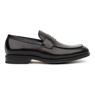 Serengeti Eyewear Schwarze Leder Formelle Flache Schuhe - - Shoes - Herren - Schwarzk - 46 EU