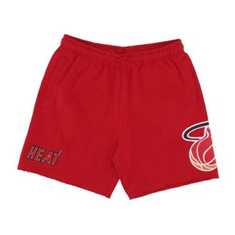 Mitchell & Ness Miami Heat Vintage Logo Fleece Shorts - - Sport - Herren - Rot - L
