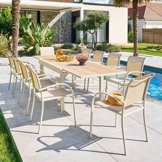 Hesperide Table de jardin 10 places Piazza extensible argile - Hesp&eacute;ride