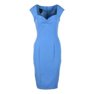 Access Fashion Elegantes Midikleid - - Dresses - Damen - Blau - M