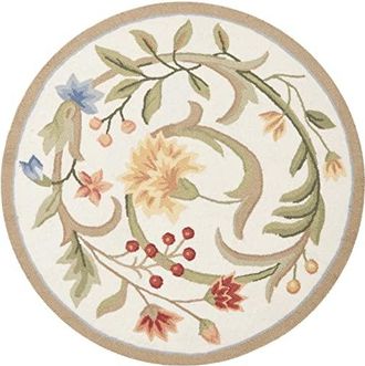 Safavieh Traditionell Teppich für Wohnzimmer, Esszimmer, Schlafzimmer - Chelsea Collection, Kurzer Flor, Elfenbein und Multicolor, 84 X 145 cm