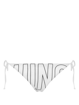 Moschino bas de bikini à logo imprimé - Blanc