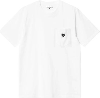 Carhartt Work in Progress Homme, Tops, Blanc, Taille: XL T-shirts et Polos Blancs Heart