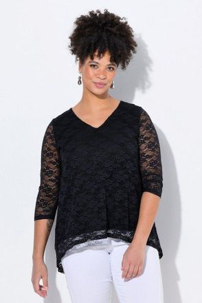 Miamoda T-Shirt T-Shirt A-Linie transparente Spitze