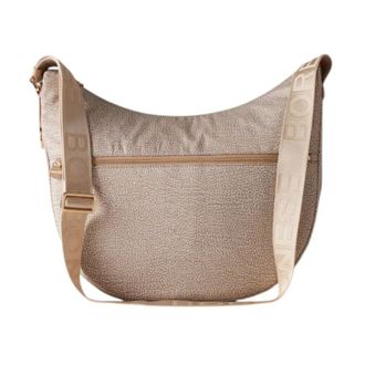 Borbonese Femme, Sacs, Beige, Taille: ONE Size Sac Luna avec Imprim&eacute; Sable
