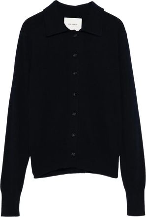 Lisa Yang cardigan à col boutonné - Bleu