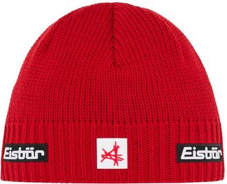 Eisb&auml;r M&uuml;tze Herren & Damen Trop Ski Austria Rot - Merino Winterm&uuml;tze Unisex mit Fleece sch&uuml;tzt vor K&auml;lte und Wind - Strickm&uuml;tze atmungsaktiv thermoreguliere