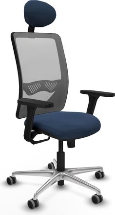 Piqueras y Crespo Moderner Drehstuhl Zulema mit 3D-Armlehnen, h&ouml;henverstellbarer Lendenwirbelst&uuml;tze und festem Kopfteil, ausgestattet mit 3 Positionen und Schneidschaum