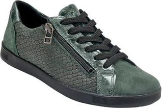 Pediconfort Baskets zippées Cuir Semelle Amovible - Femme - Taille : 37 - Couleur : Vert