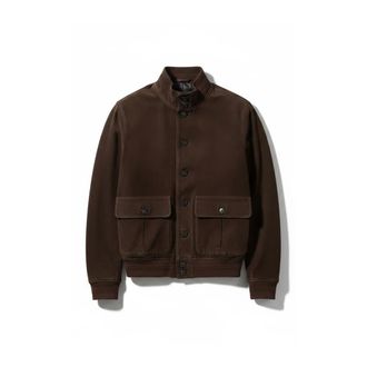 H&egrave;SKIMO Homme, Vestes, Brun, Taille: M Blouson Bomber en Daim