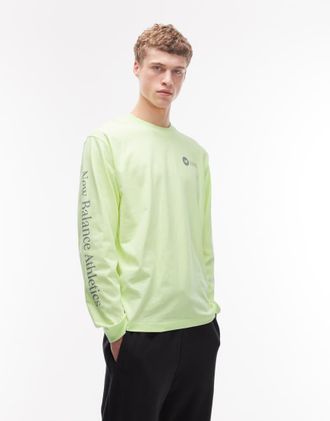 New Balance Vortex - T-shirt &agrave; manches longues - Jaune fluo