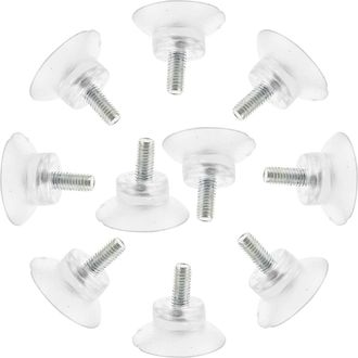 DOITOOL 10 Stück Teiliges Transparente Kleine Saugnäpfe für Glasplatten rutschfeste Schutzpads mit Festem Halt als Abstandshalter für Glastische und Outdoor m