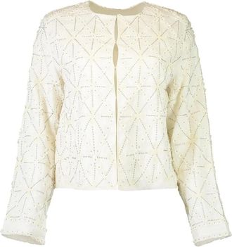 Christy Lynn veste Jessie à motif géométrique - Blanc