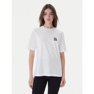 HUGO BOSS Hugo T-Shirt Dashire_4 50489198 Wei&szlig; Regular Fit