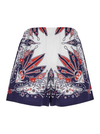 Gucci Mens Blue Bandana Print Shorts Cotton