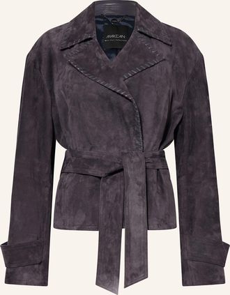 Marc Cain Lederjacke blau