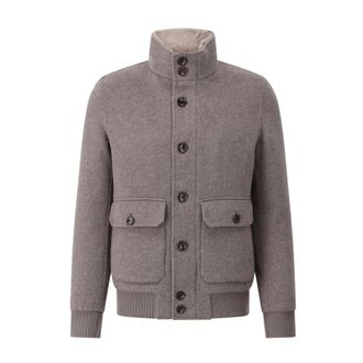 Gimos Gesteppte Wollmischungsjacke - - Jackets - Herren - Braun - XL
