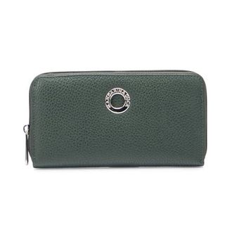 Mandarina Duck Mellow Leather Wallet, Accessoires de Voyage pour Femme, Taille Unique, Pin Vert, Taille Unique