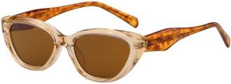 Generic Lunettes De Soleil UV400 &Agrave; Petite Monture For Hommes Et Femmes, Lunettes De Soleil De D&eacute;coration De F&ecirc;te De Vacances &Agrave; La Plage(Brown)