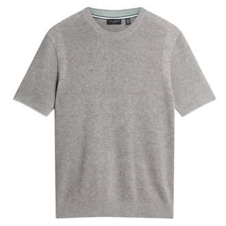 Ted Baker Voisin Mix Ribbed Grey T-shirt