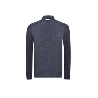 Gran Sasso Cuello Perkins Jaspeado - - Knitwear - Herren - Blau - M