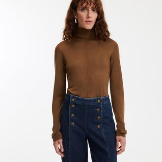 La Redoute Collections Pull Col Roul&eacute; En Fine Maille