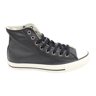 Converse Leder Hi-Top Gummisohle Sneaker - - Shoes - Damen - Schwarzk - 41 EU