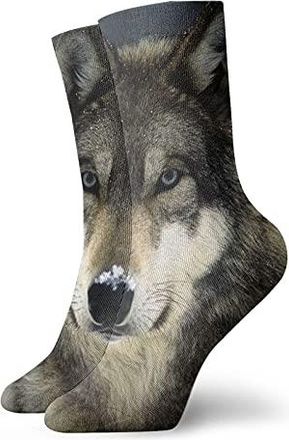 XCNGG White Snow Wolf Chaussettes douces pour course &agrave; pied, randonn&eacute;e, travail, confort, respirantes, d&eacute;contract&eacute;es pour hommes et femmes