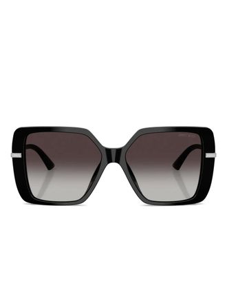 Jimmy Choo Eyewear lunettes de soleil g&eacute;om&eacute;triques &agrave; ornements - Noir