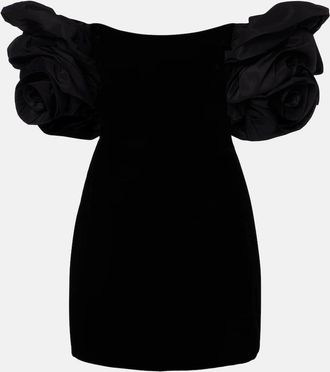 Carolina Herrera Off-Shoulder-Minikleid aus Samt