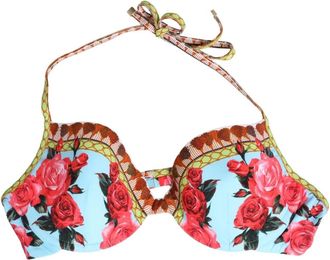 Dolce & Gabbana Femme, Maillots de bain, Multicolore, Taille: 42 FR Haut de bikini dos nu &agrave; imprim&eacute; floral