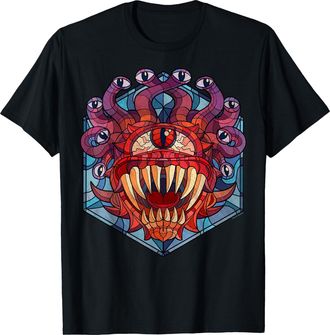 Dungeons & Dragons T-Shirt Schwarz Klassische Passform Halbarm Rundhals Männer S