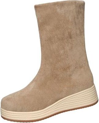 Generic Bottines compens&eacute;es pour femme en faux daim - Style d&eacute;contract&eacute; - Couleur unie - Semelle &eacute;paisse - Confortables - Classiques - Automne et hiver, kaki,